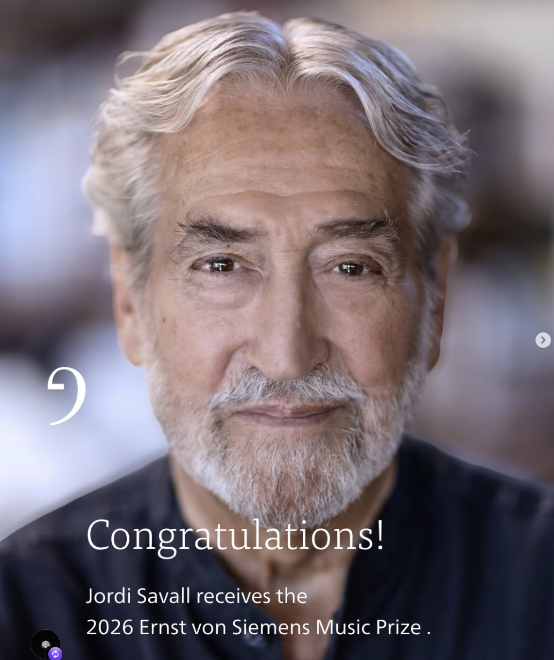 Jordi Savall recibe el Premio Ernst von Siemens de Música 2026 ...