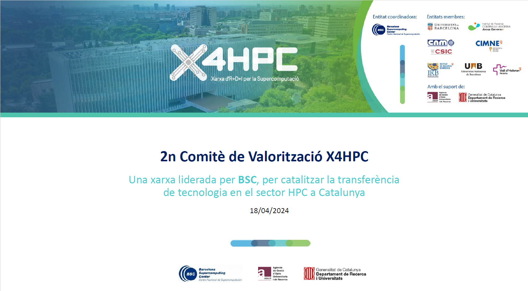 Segundo Comité de Valorización - X4HPC